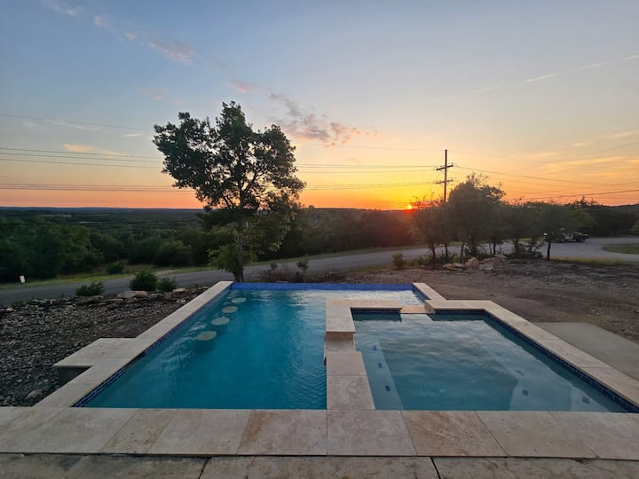 Pool, Hot Tub,  Panoramic View Of Devil's Backbone - Canyon Lake, TX