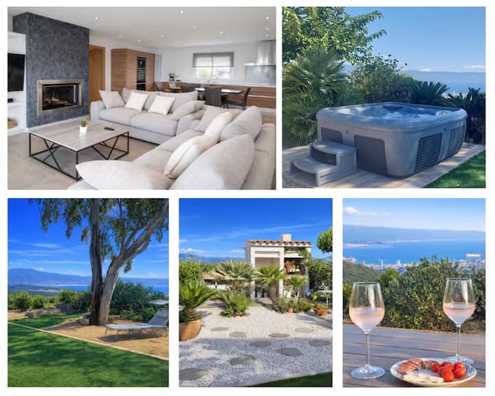 Grande Villa Avec Magnifique Vue Mer + Véhicules - Ajaccio