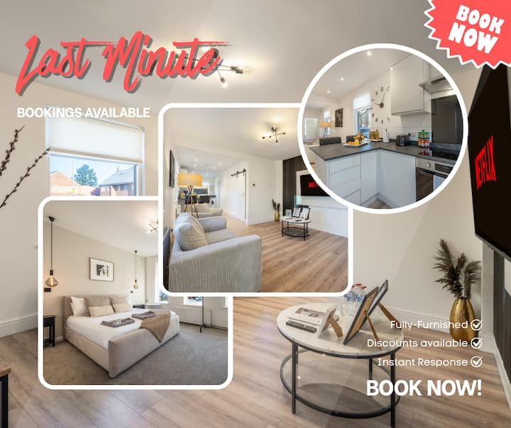 3bed House•sleeps6•family•garden•wifi•free Parking - Northampton