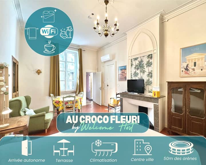 Au Croco Fleuri : 50m Des Arènes, Terrasse - Nîmes
