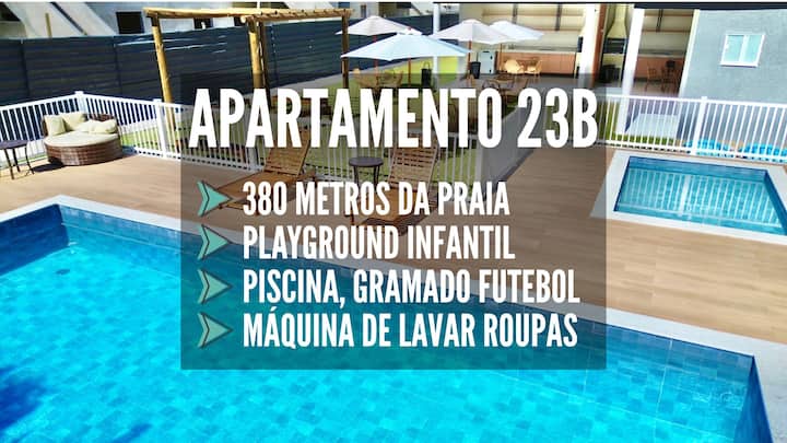 App23: 380m Da Praia, 2 Qts C/ar, Pisicna - Bahía