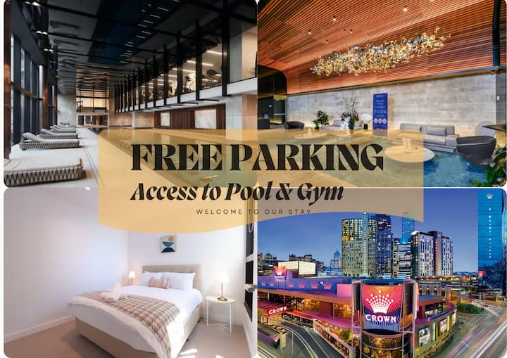 Skyline View| Free Parking + Pool| Free Tram Zone - Melbourne