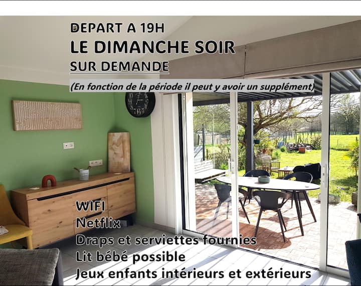 Maison 4 Chbres - 2 Sdb - 5 Lits - 8 Adultes+1ado - Loire-Atlantique