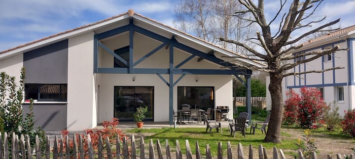 Villa 5 Mn à Pied Du Lac Pour 6 à 10 Personnes - Sanguinet