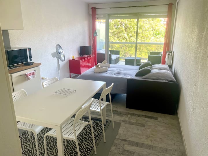 Beau Studio Rénové, Avec Terrasse Et Piscine - Juan-les-Pins