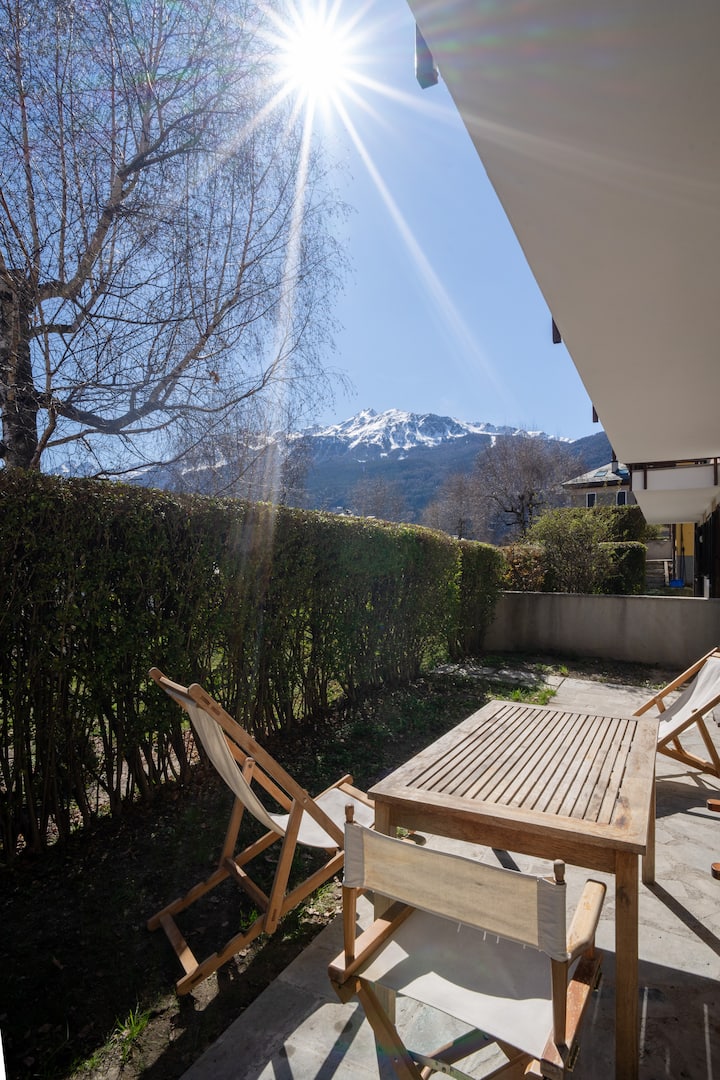 Bormio: Trilocale Con Giardino E Vista Piste - Bormio