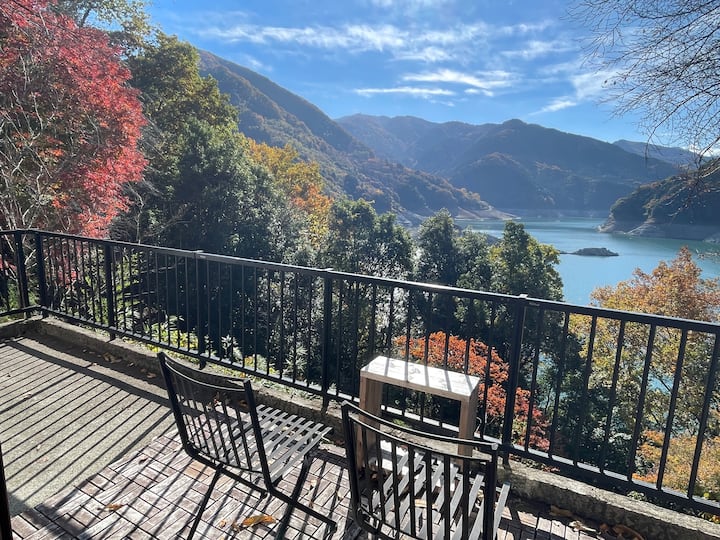 湖を一望！絶景の湖畔リゾート泊まれるｷﾞｬﾗﾘｰ｢天竺-Tenjiku-｣bbq&花火可！連泊割引有 - 후지오카시