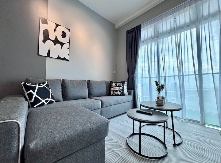 Twingalaxy4-6pax| Modern2bed|5min Ksl| Netflixwifi - Johor