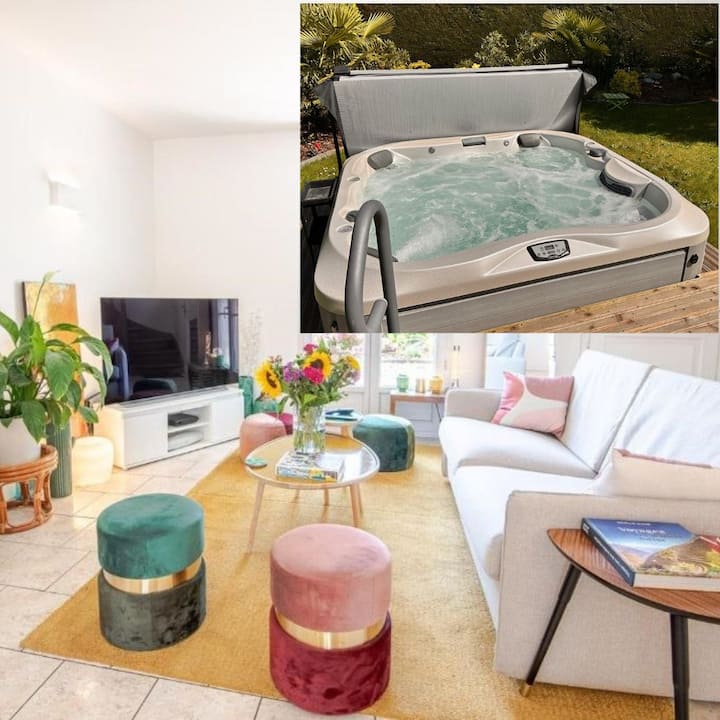 Villa-grand Jacuzzi Chauffé Permanent-3 Chambres - Amboise