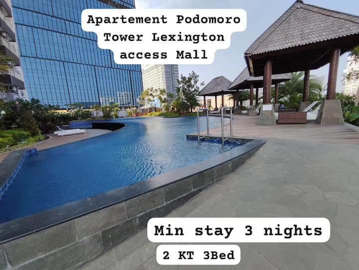 Apartement Podomoro City Deli 2br 56m² Akses Mall - Medan