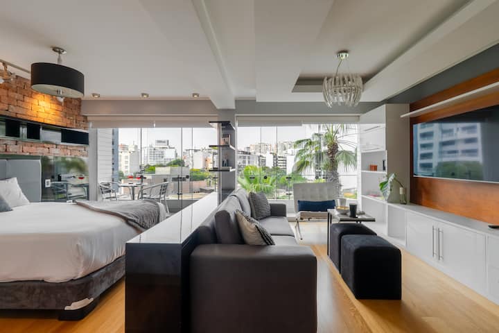 Luxury Loft Miraflores - Larco | Pool & Balcony - Lima