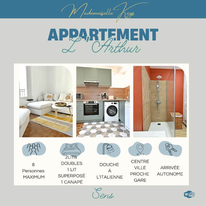 L'arthur - Duplex Gare Et Centre - Sens