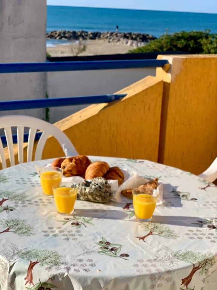 Appartement 3/4 Pers Face à La Mer - Plage de Frontignan