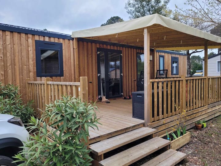 Mobile Home Climatisé Domaine De La Forge - Bassin d'Arcachon