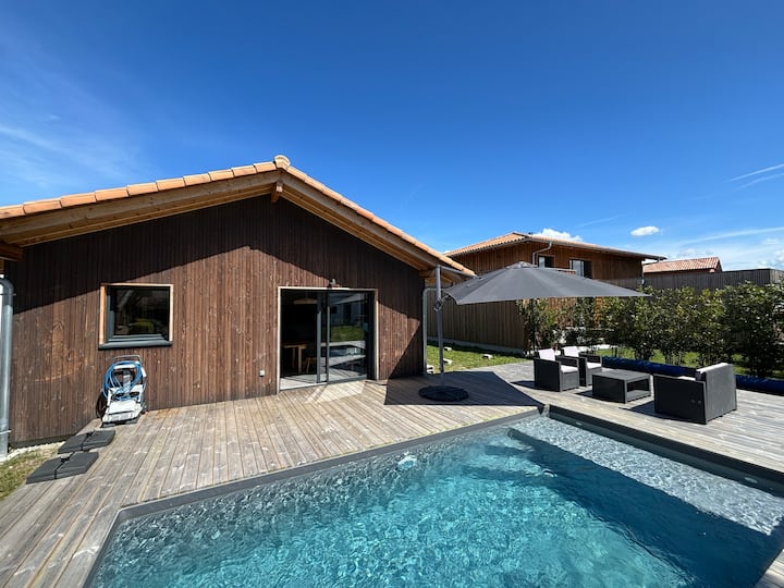 Maison Bois Avec Piscine+clim / 10 Min Des Plages - Soorts-Hossegor
