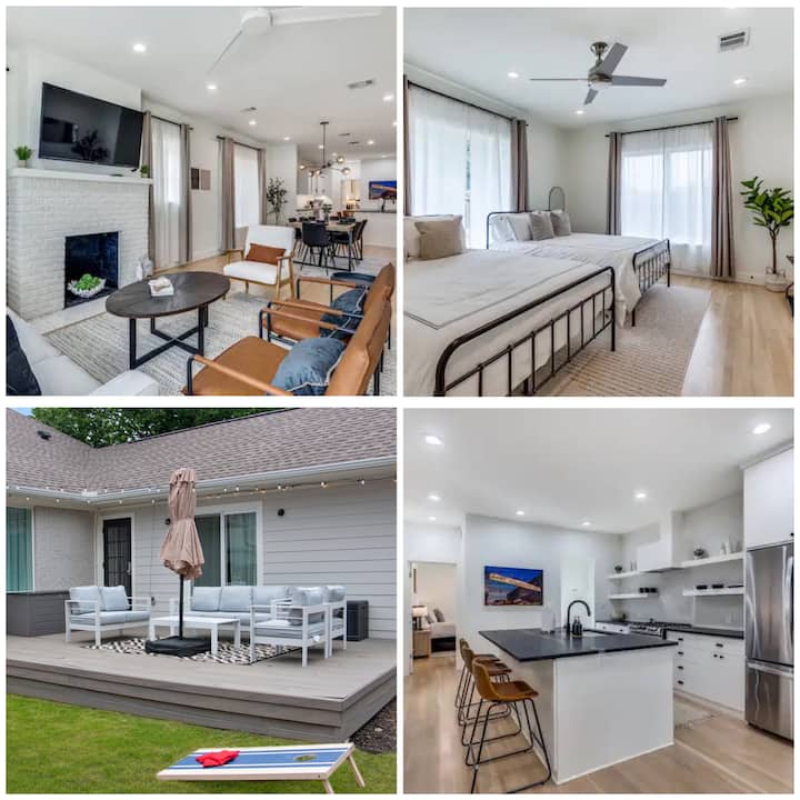 Modern Lux Retreat W/patio | Walk To Dickies! - Lake Worth, TX