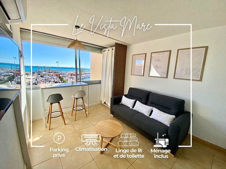 Le Vista Mare * Vue Mer * Clim * Parking Privé - Saint-Cyprien