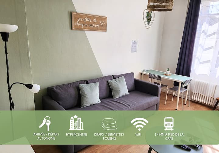 #1-central' Tours Vert • Plein Centre Ville - Tours