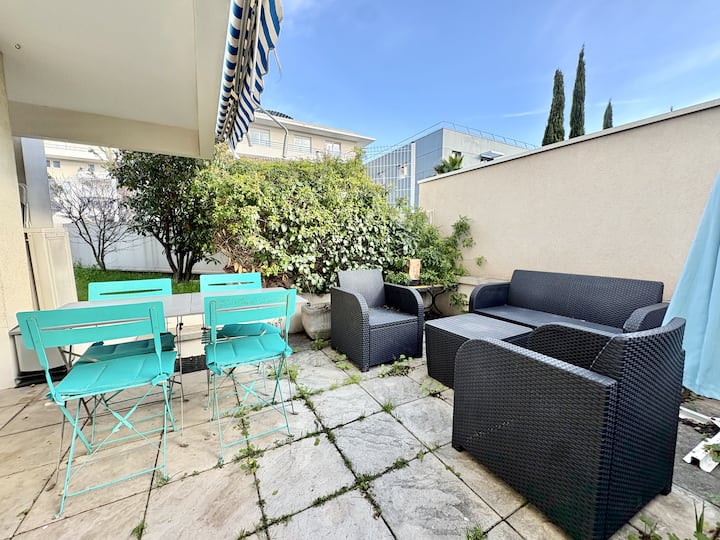Central Avec Jardin, Piscine Parking 150 M Plage - Fréjus