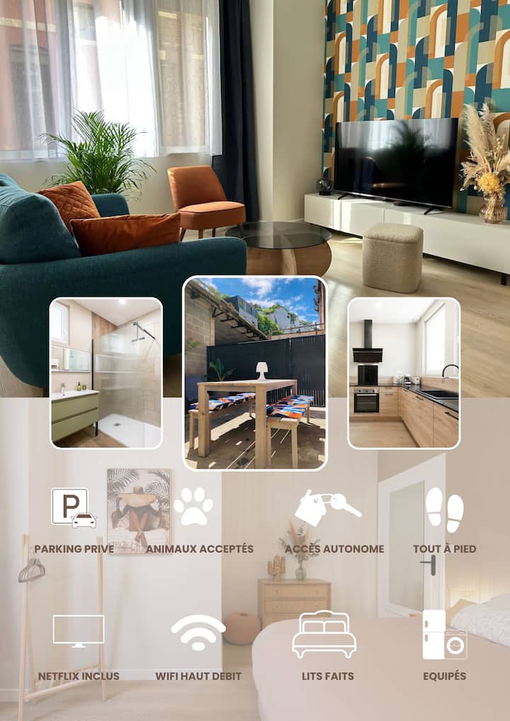 4*, Centre Ville Cordiers Parking Privé + Terrasse - Le Tréport