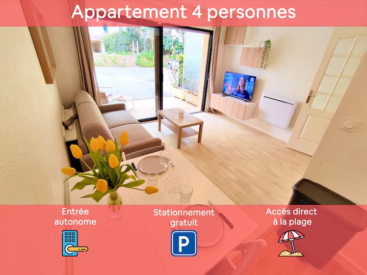 Plein Sud Au Calme. Face Pinède/plage - ル・テュケ=パリ=プラージュ