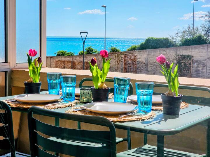 Le Marty 7 Vue Mer Centre Terrasse Garage Piscine - Plage de Sète