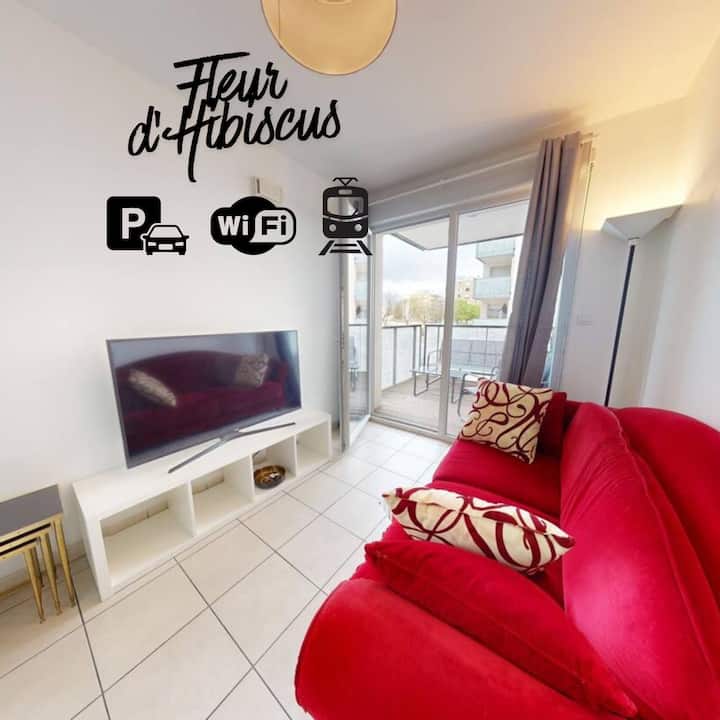 Hibiscus | Parking Privé | Proche Tram T4 & T6 - Vénissieux