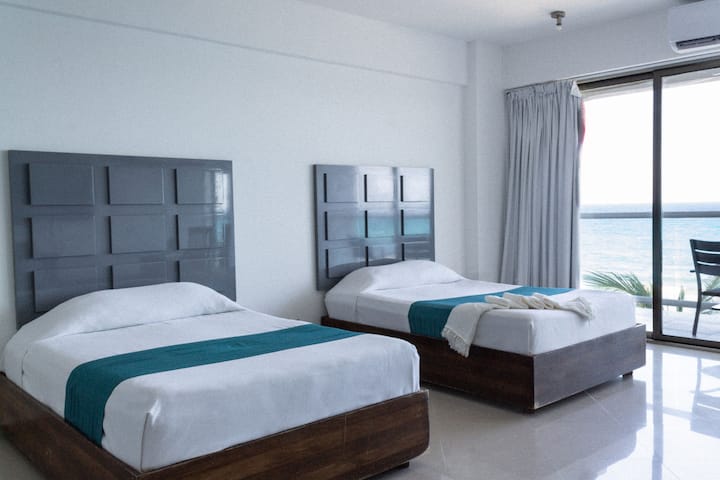 Beachfront Yaakun Studio, Oceanview - Cancún