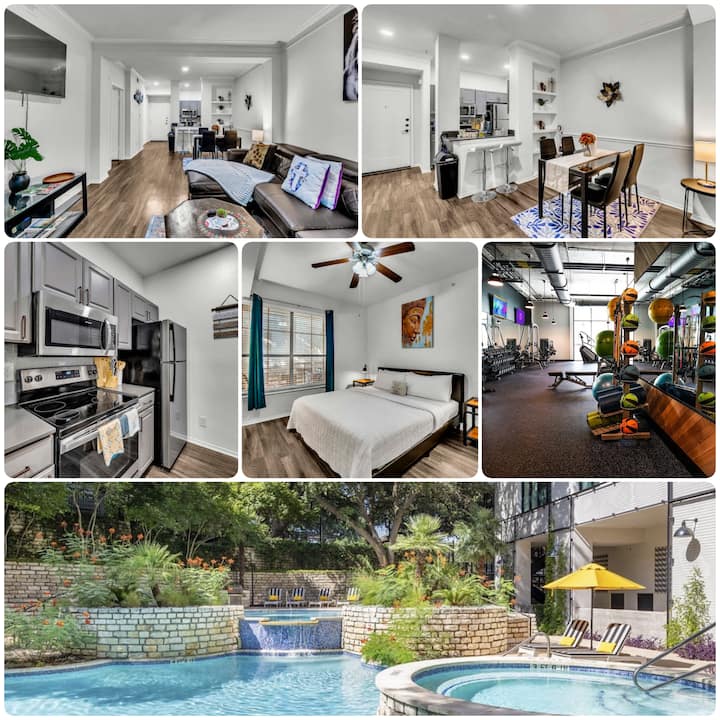 Soco 1br/1ba W/ King Bed/pool&hottub/gym/clubhouse - Austin, TX