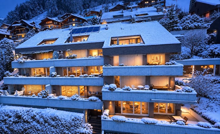 Concierge, Vue Panoramique Sur Le Lac De Thoune/les Alpes Par Swisshut - Thoune