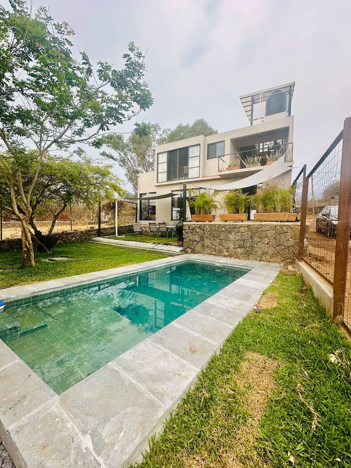 Casa Huitzilin Con Jacuzzi & Alberca En Tepoztlán - Tepoztlán