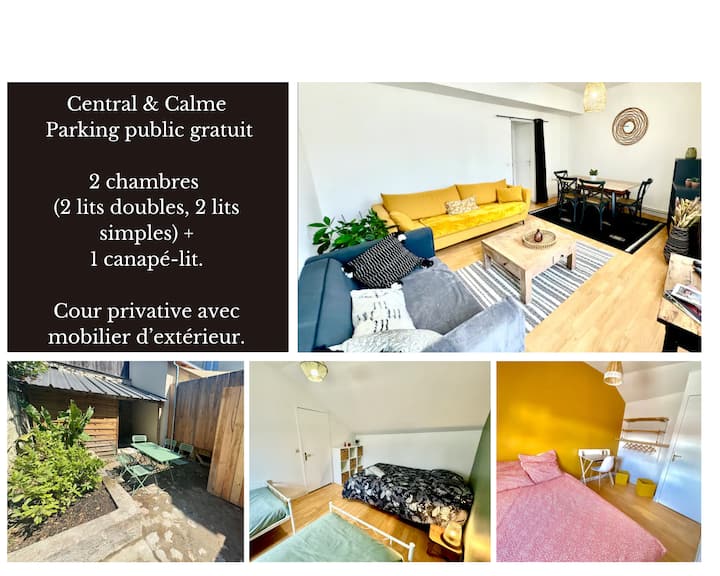Grand T3 Calme & Central, Avec Cour Privée. - Saumur
