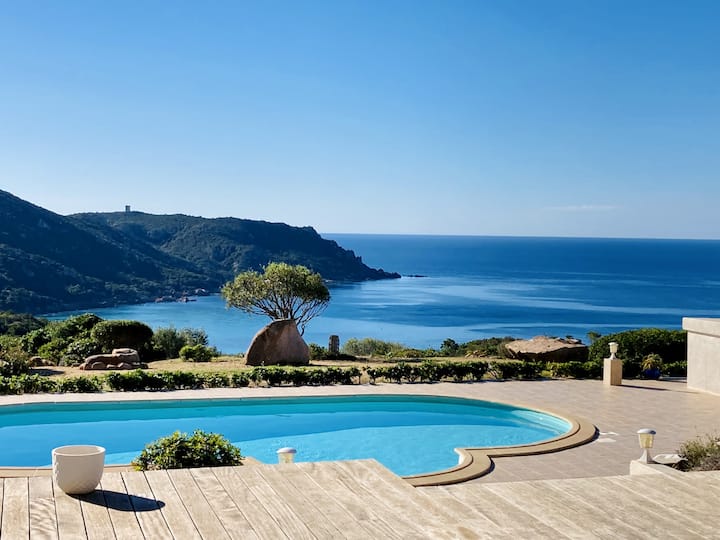 Villa Piscine Vue Imprenable Mer Proche Plage - Coti-Chiavari