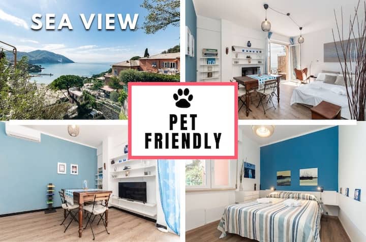 Sea View, Sleeps 4, Pet-friendly Apartment - Recco