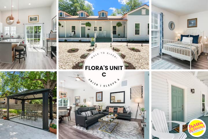 Flora's Unit C: 4 Beds- Walk To River & Downtown! - New Braunfels, TX