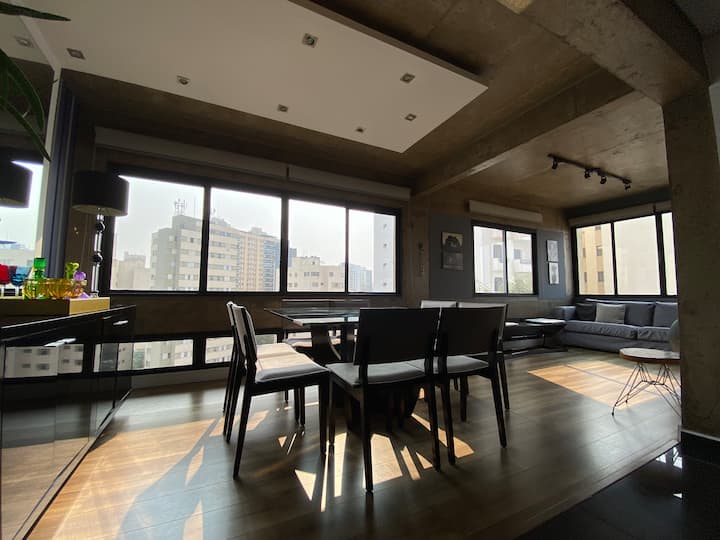 Studio Amplo E Estiloso  No Cambuí 75m2 C/ar E Gar - Campinas