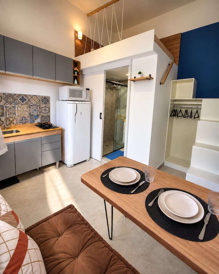 Miniloft|air Conditioning, Central Location And Privacy|1b - São José dos Campos
