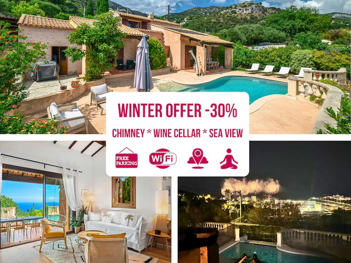 5min To Monaco-ideal For Groups-chimney-parking - La Turbie