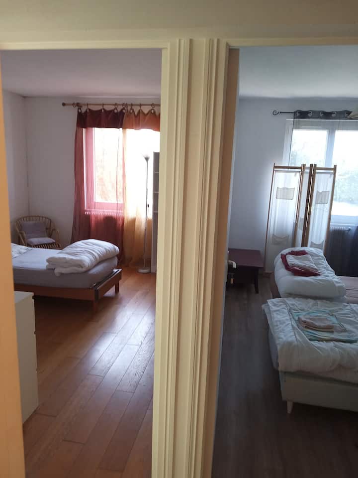 2 Chambres Privées Parking - Évreux