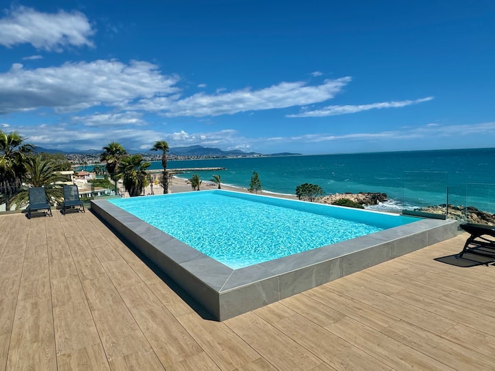 2 Pièces En Bord De Mer Apt Moderne Piscine - Villeneuve-Loubet