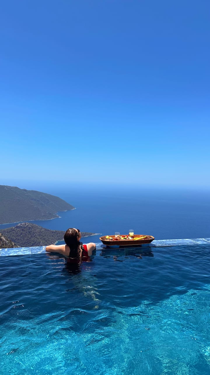 Sonsuzluk Havuzlu Bohem Villa 3 Yatak Odalı - Faralya