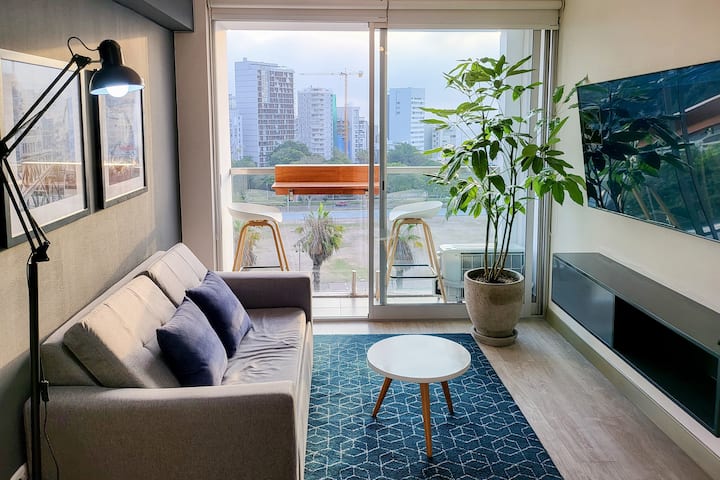 1br Barranco Sea View Jacuzzi Garage Ac Wifi - Peru