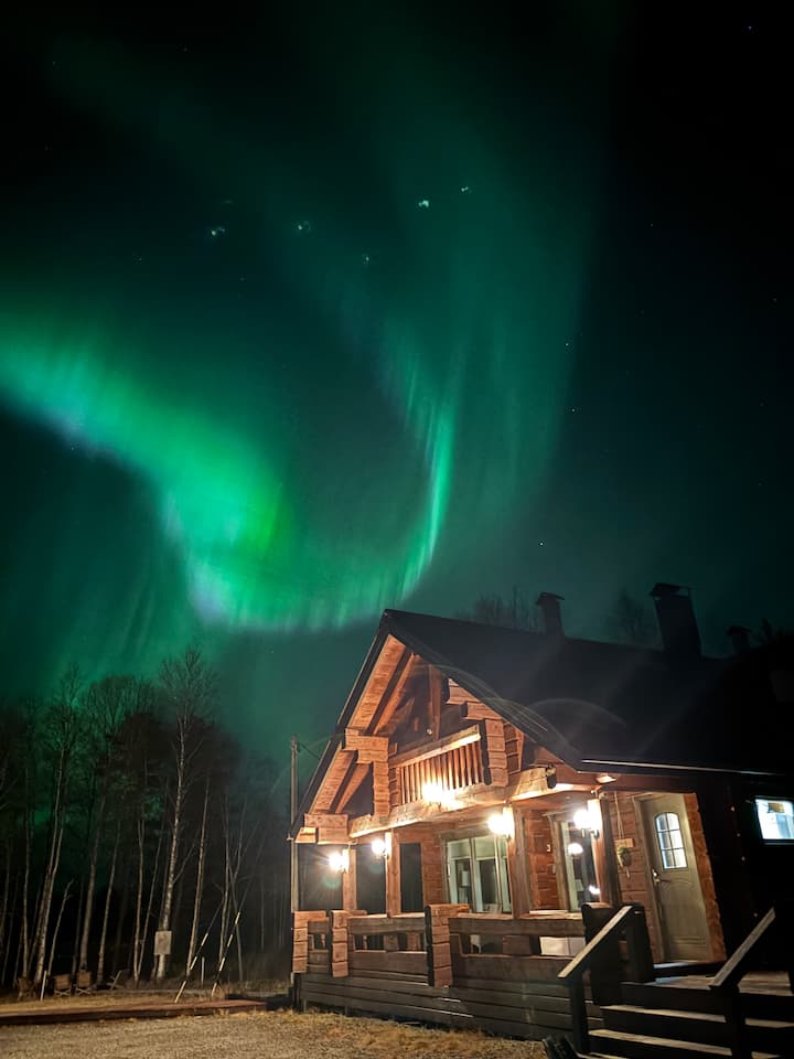 Cozy Log Cabin With A Hot Tub | By The Lake - Ruka