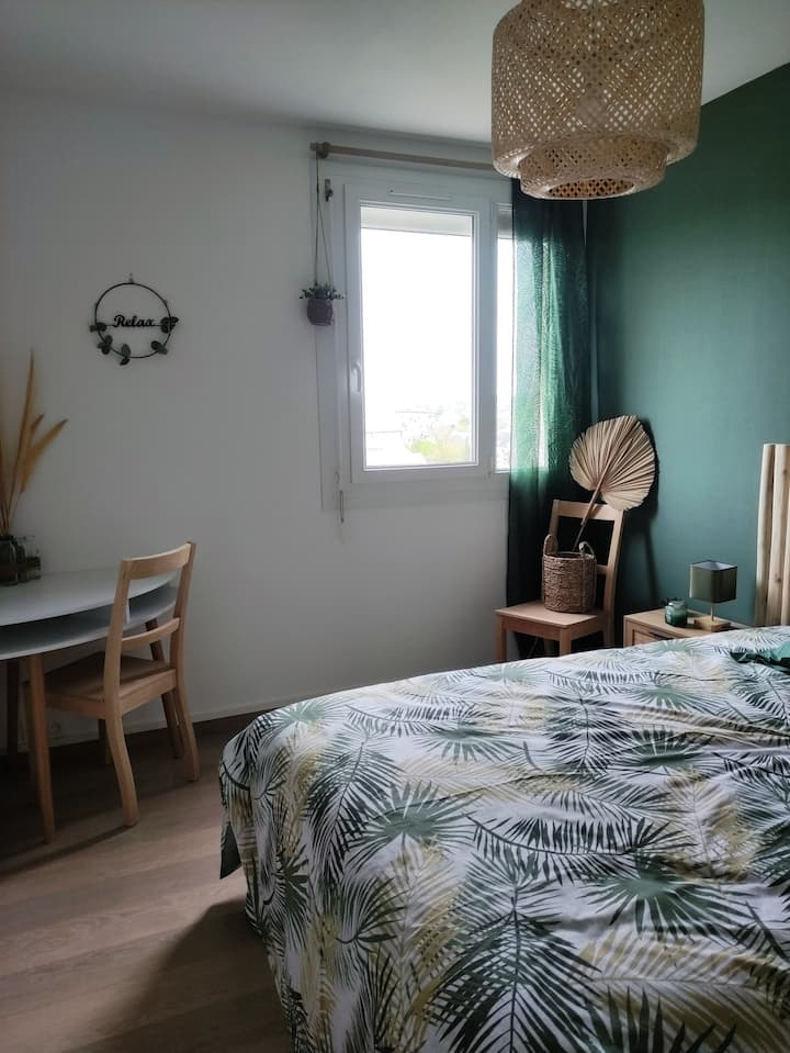 Chambre Dans Appt. Cocoon Proche Centre Et Nature - Laval, France