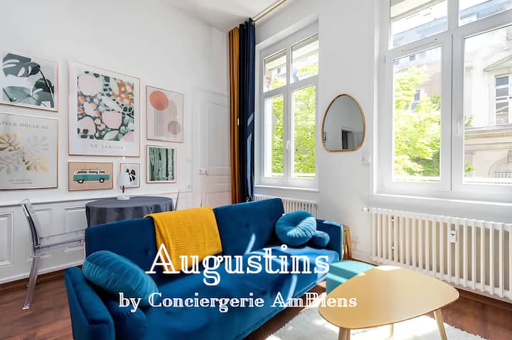 Hyper Centre - Parking Privé - 1 Lit & 1 Appoint - Gare d'Amiens