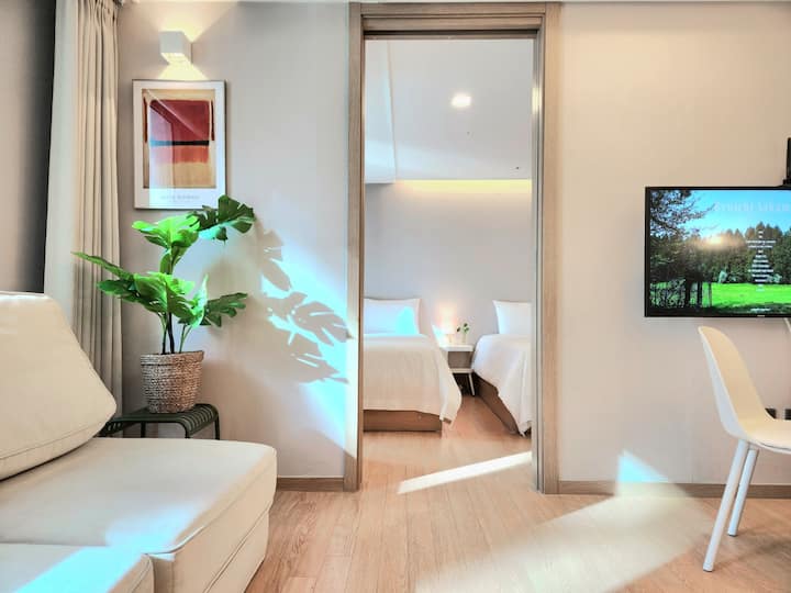 L8-9[신축/합법숙소][4beds/핵심번화가/해운대해변5분/지하철역3분/짐보관/정수기] - Busan