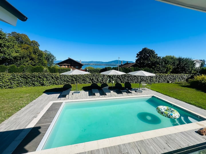 Sun-filled Designer Home With Pool And Garden - Nyon