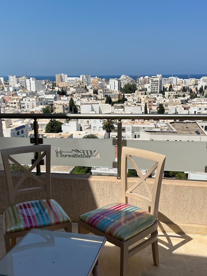 S+2 Haut Standing, Terrasse Panoramique+ Vue Mer - Sousse