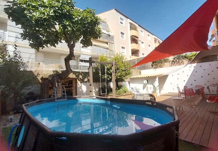 Maison Familiale Avec Jardin - Hyères Tout à Pied - Plage de Hyères