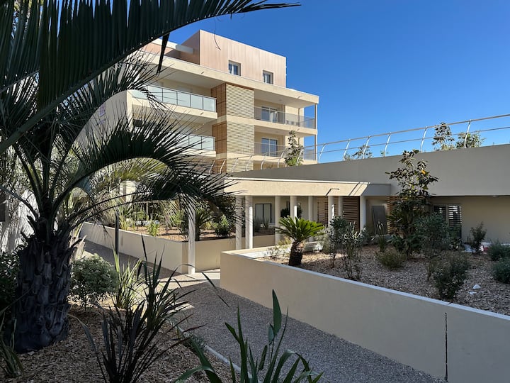 Résidence De Standing, Piscine, Terrasse & Parking - Antibes